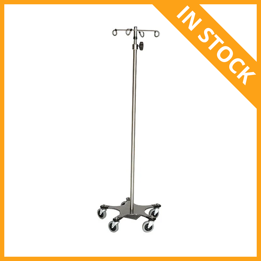 Station One SS 5-Leg Compact IV Pole – Stat Medical Inc