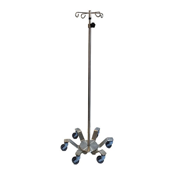 Station One SS Base 6 Leg Spider Base IV Pole – Stat Medical Inc