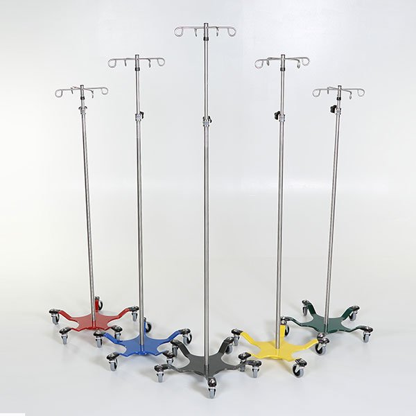 Station One SS 5-Leg Spider IV Pole – Stat Medical Inc